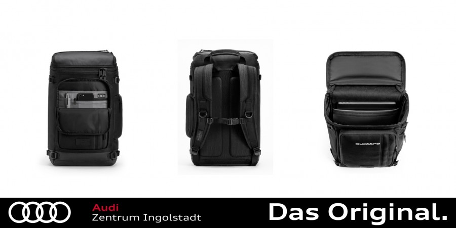 Original Audi quattro Backpack, schwarz 3152100100 - | Skoda Shop Zubehör